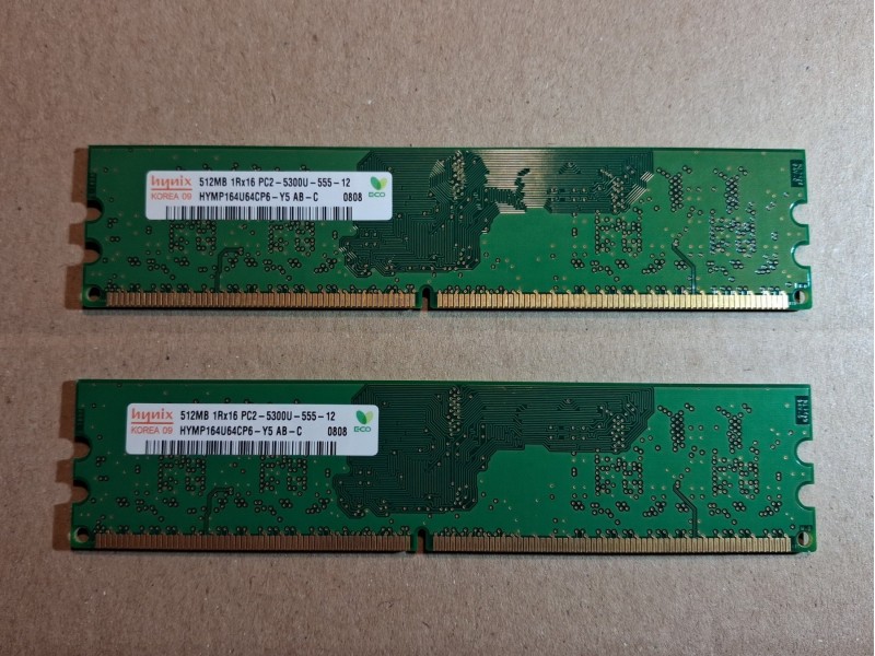 Hynix 1GB DDR2 (2x512MB) 667MHz Dual Channel komplet