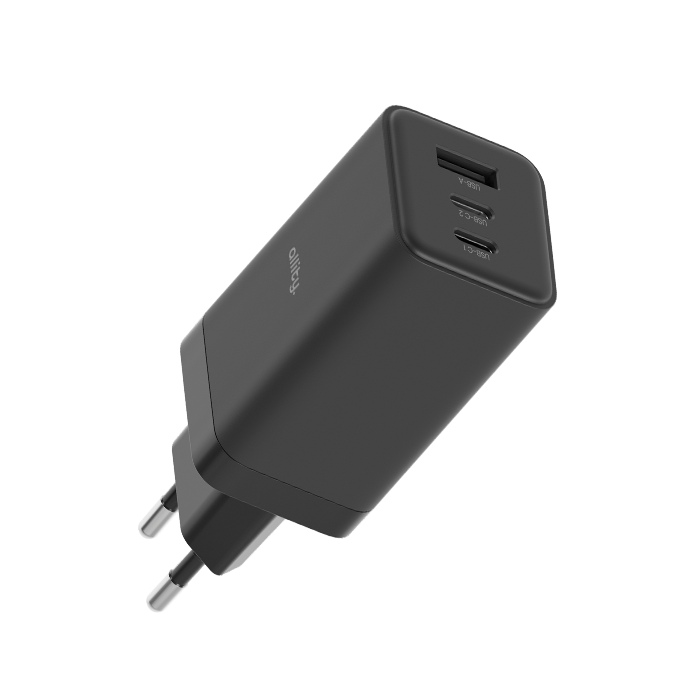 Allity ATC-01-65WACC GaN PD QC (2x USB-C 1 USB-A) 65W Punjač Crni