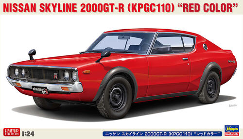 NEW! Hasegawa 20818 Nissan Skyline 2000GT-R (KPGC110) - Red Color