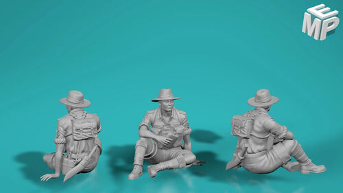 NEW! EMP3D 99209088-35 Żołnierz Gurkha - Poza Nr 2 (Siedzący) (1 Figurka)