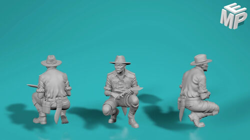 NEW! EMP3D 99209089-35 Żołnierz Gurkha - Poza Nr 3 (Kucający) (1 Figurka)