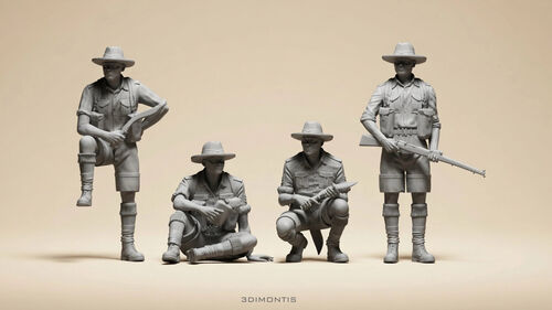 NEW! EMP3D 99209091-25 Żołnierz Gurkha - Zestaw 4 Figurek