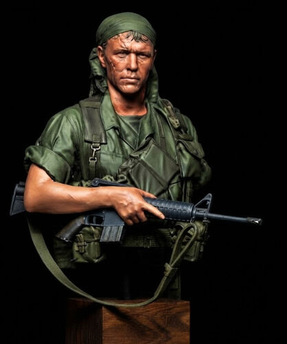 NEW! H3MODELS 166 US Vietnam War Platoon Sergeant (1 Bust / 3D-Printed)