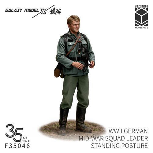 NEW! Galaxy-Model F35046 German WWII Mid-War Squad Leader Standing Posture (1 Figure / 3D-Printed)
