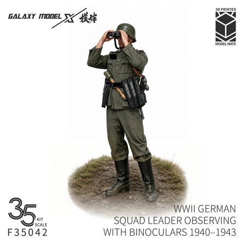 NEW! Galaxy-Model F35042 German WWII Squad Leader Observing with Binoculars 1940 - 1943 (1 Figure / 3D-Printed)