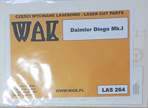 NEW! WAK LAS264 Daimler Dingo Mk.I - Zestaw Laserowo Wyciętych Części