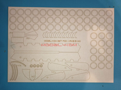NEW! Model-Kom 1-2026-AKC02 2S7 Pion - Radziecka Armata Samobieżna - Szkielet Wycinany Laserowo, Zestaw Podstawowy