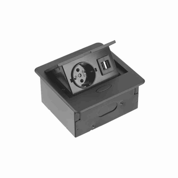 POPUP KUTIJA AVARO CRNA 1xŠUKO+2xUSB GTV