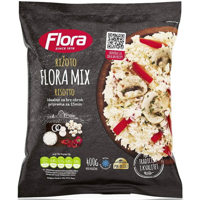 Rižoto mix smrznut 400g Flora