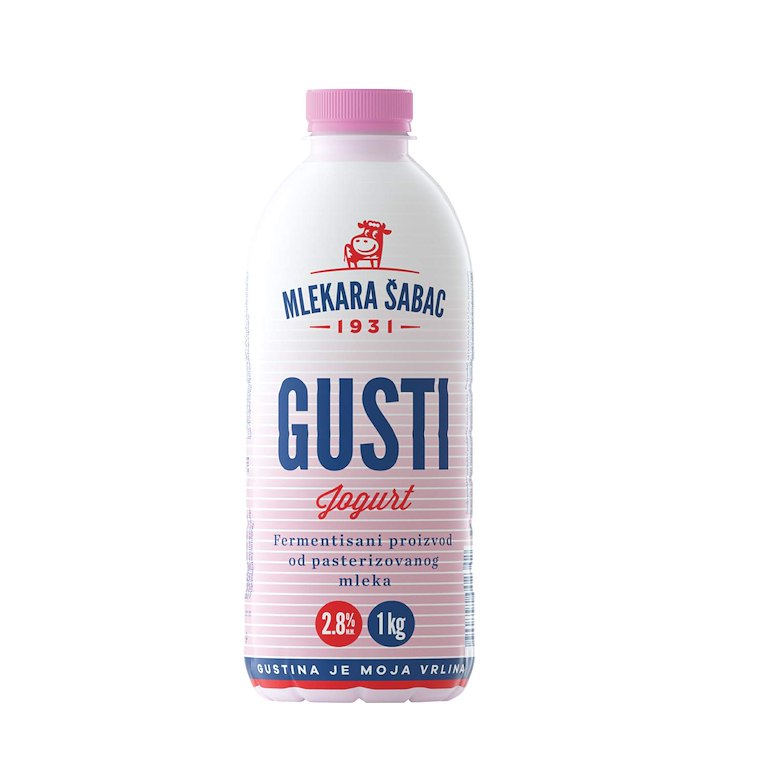Jogurt natur gusti 2,8%mm 1kg Mlekara Šabac
