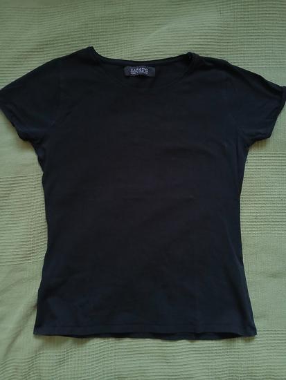 Zara basics crna pamucna majica sa elastinom,XL