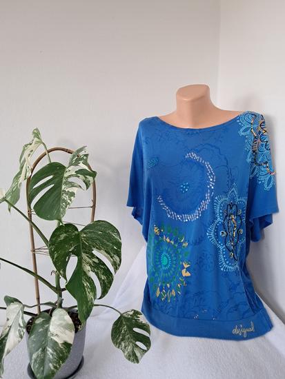 Plava Desigual mandala majica sa sljokicama vel S