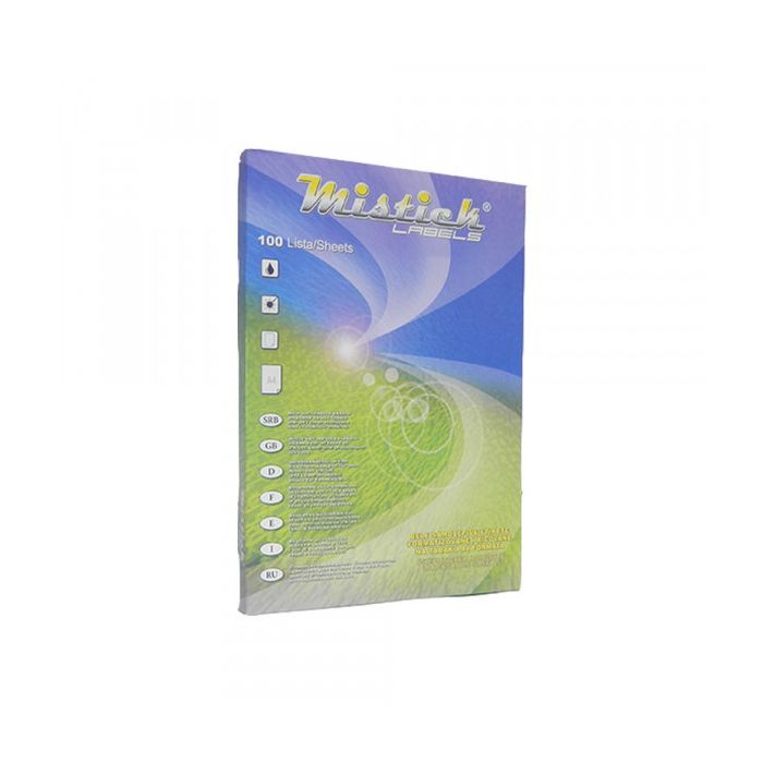 Nalepnice Mistick/White A4/2 210x148,5