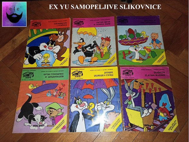 EX YU samolepljive slikovnice 6kom - CELA SERIJA