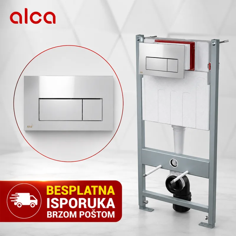 ALCA DRAIN UGRADNI VODOKOTLIĆ HROM SJAJ TIPKA S501.4