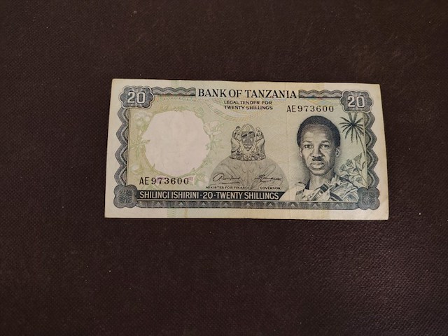 TANZANIA 20 SHILINGI 1966