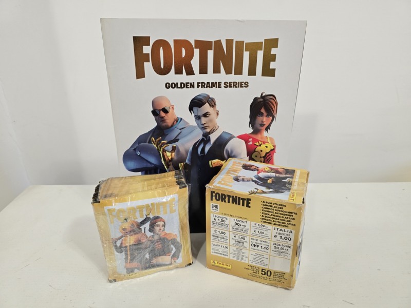 Fortnite gold frame series album i 100 kesica