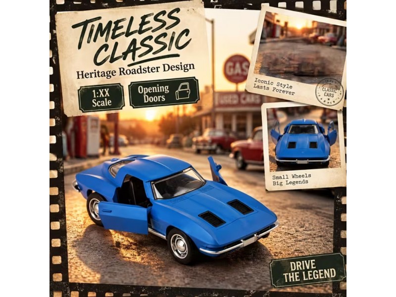 1:36 Chevrolet Corvette Stingray, plavi