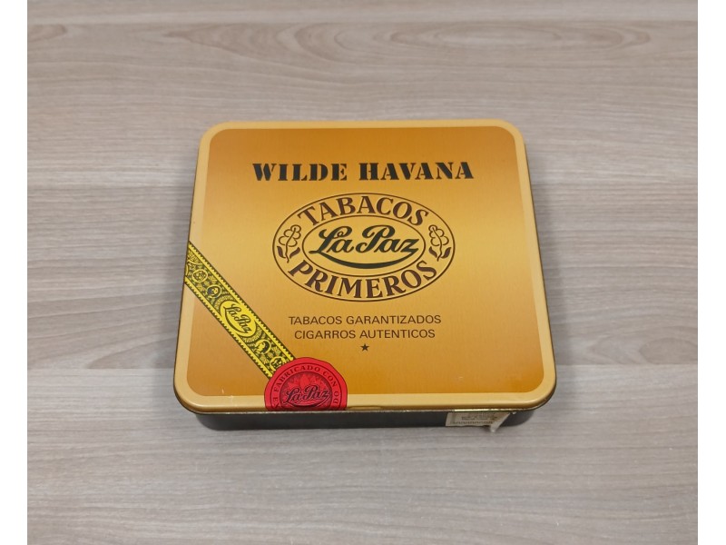 Stara metalna kutija od cigara LA PAZ Wilde Havana