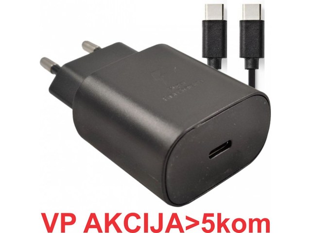 NPA-AC43 ** Gembird brzi Punjac 25W USB-C + kabl USB-C na USB-C 5V/3A, 9V/2,2A (new v8, 479)