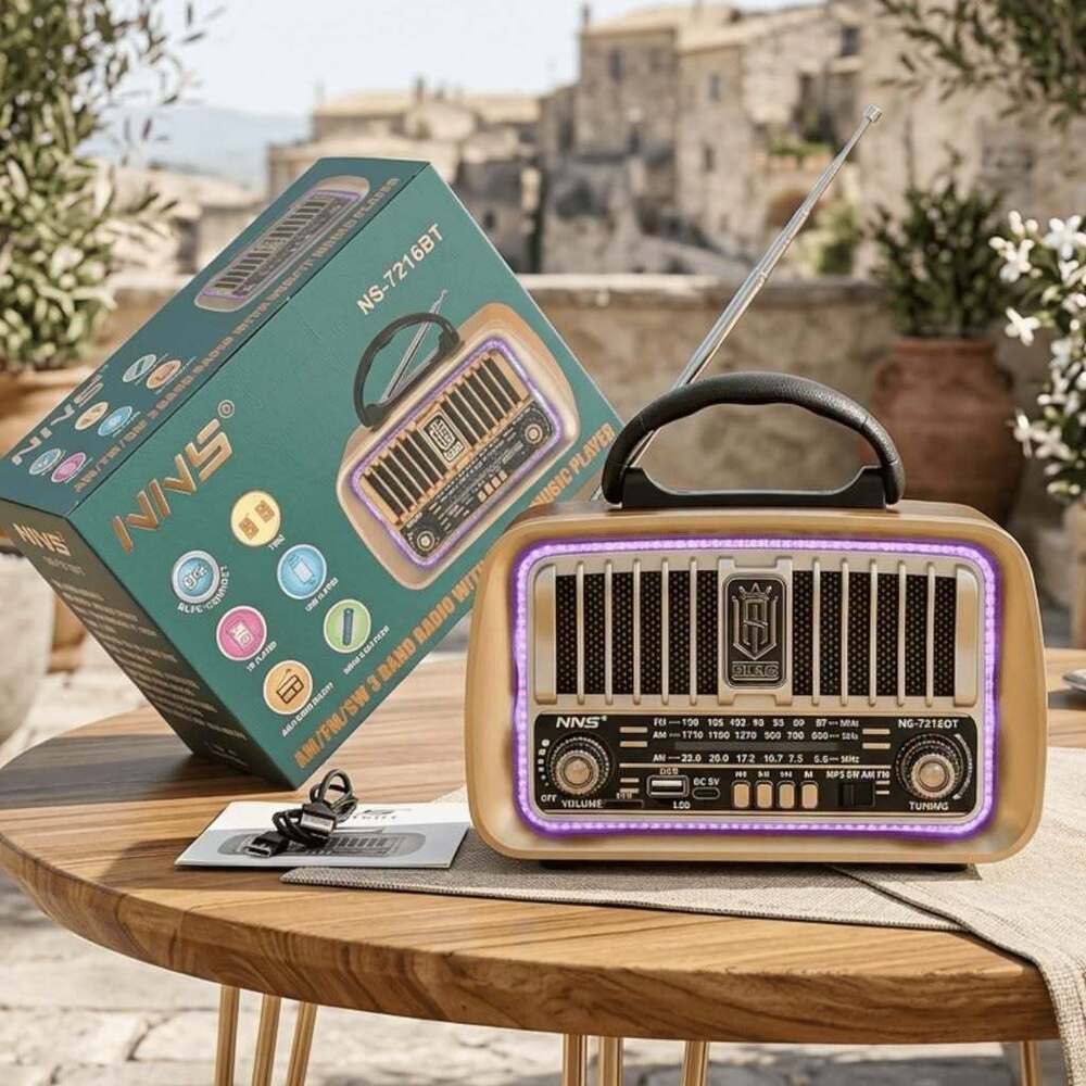 Retro radio NS-7216BT
Retro radio 7216BT – vintage dizajn i uživanje u muzici