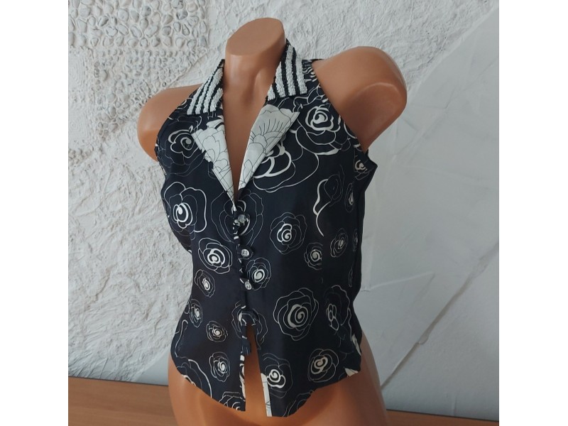 Unikatna bluza sa kragnom od perlica