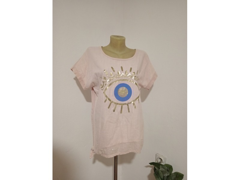 Predivna roze bluza uni NOVO