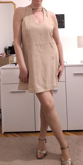 SNIŽENO!!! Bež mini haljina M i L