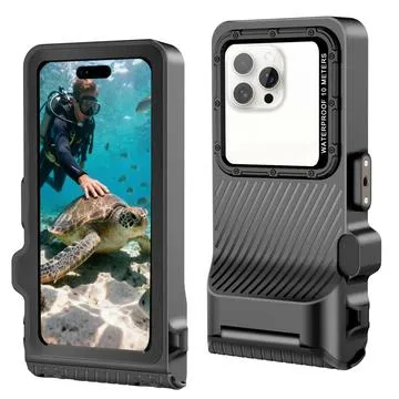 TECH-PROTECT IPX8 PRO UNIVERSAL DIVING WATERPROOF CASE 4.7-6.9" (OPEN-BOX SATISFACTORY) - BLACK / GREY