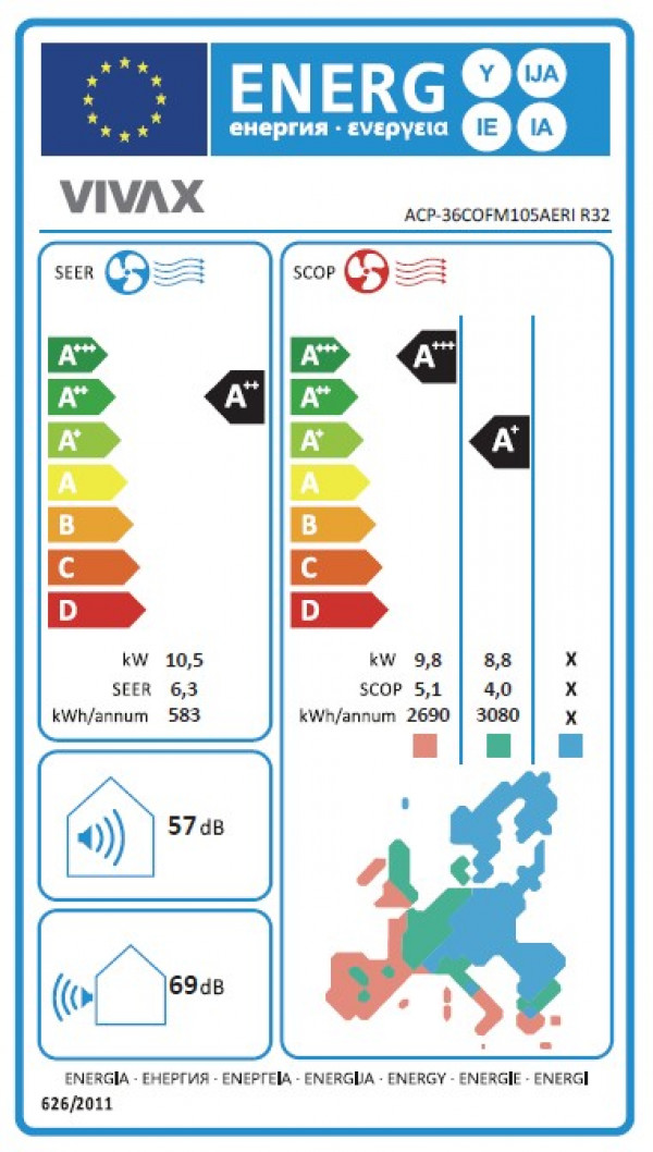 VIVAX COOL, klima ur.multi, ACP-36COFM105AERI2, spoljna jed