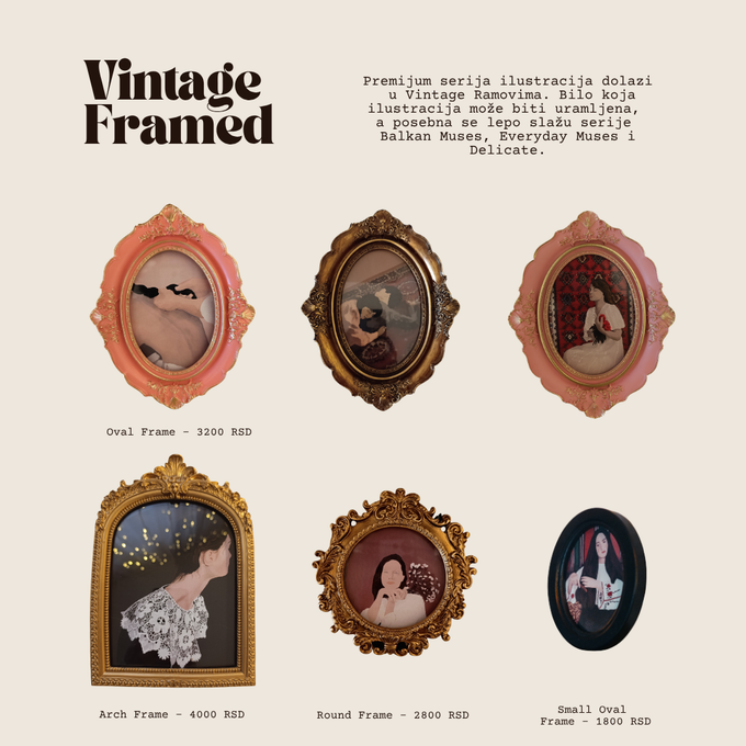 Vintage Framed Ilustrations