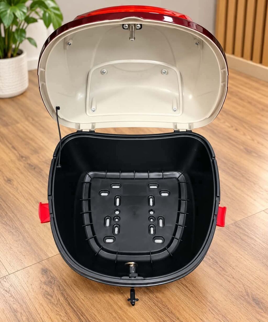KOFER ZA ELEKTRIČNI SKUTER I MOTOR – CRNI I CRVENI    Praktičan