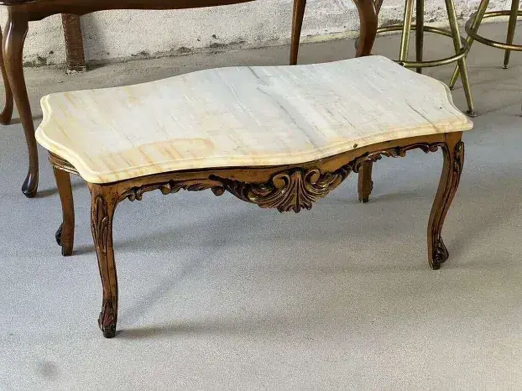 Salonski Sto Drvo / Oniks ✅ Dobro stanje    Širina: 106 cm    Dubina: 58