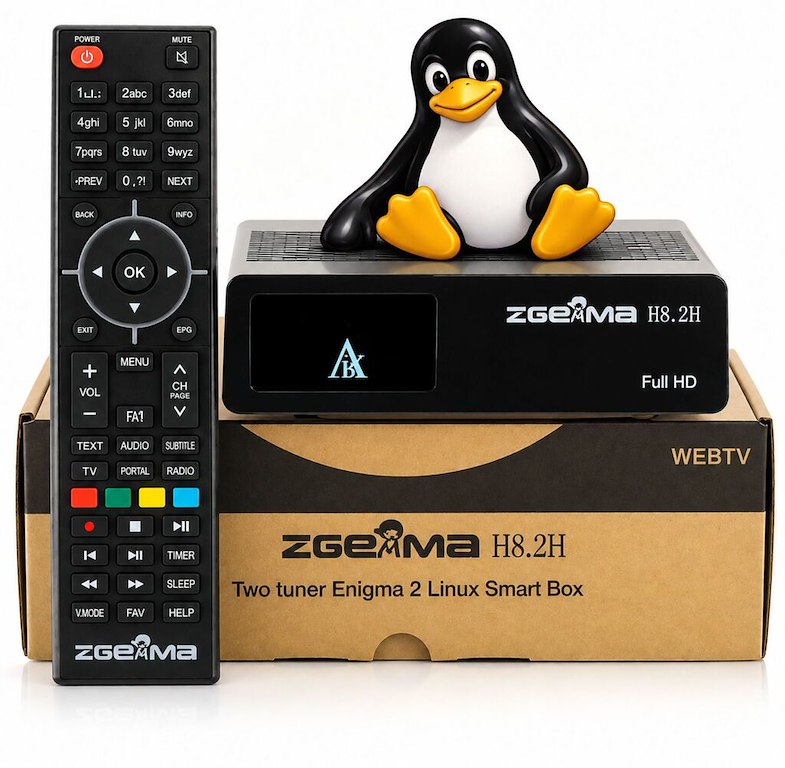 Linux SAT Combo Box ZGEMMA H8.2H – SAT + DVB-T2 | Enigma2 | OpenATV |