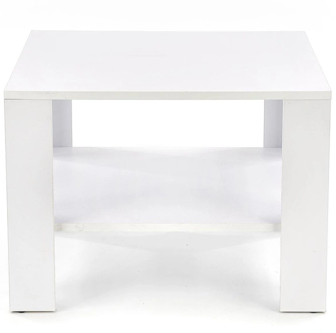 Kvadro klub sto 1 polica 70x70x52 cm beli