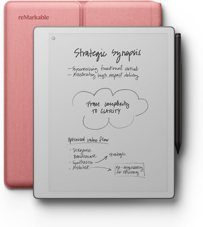REMARKABLE PAPER PURE WITH MARKER PLUS AND DESERT PINK SLEEVE FOLIO