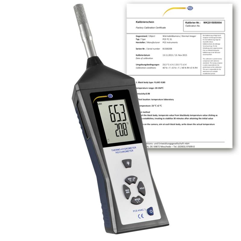 PCE Instruments PCE-HVAC 3S-ICA higrometar