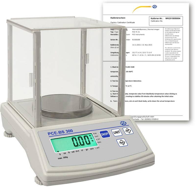 PCE Instruments PCE-BS 300-ICA laboratorijska vaga, 100 delova