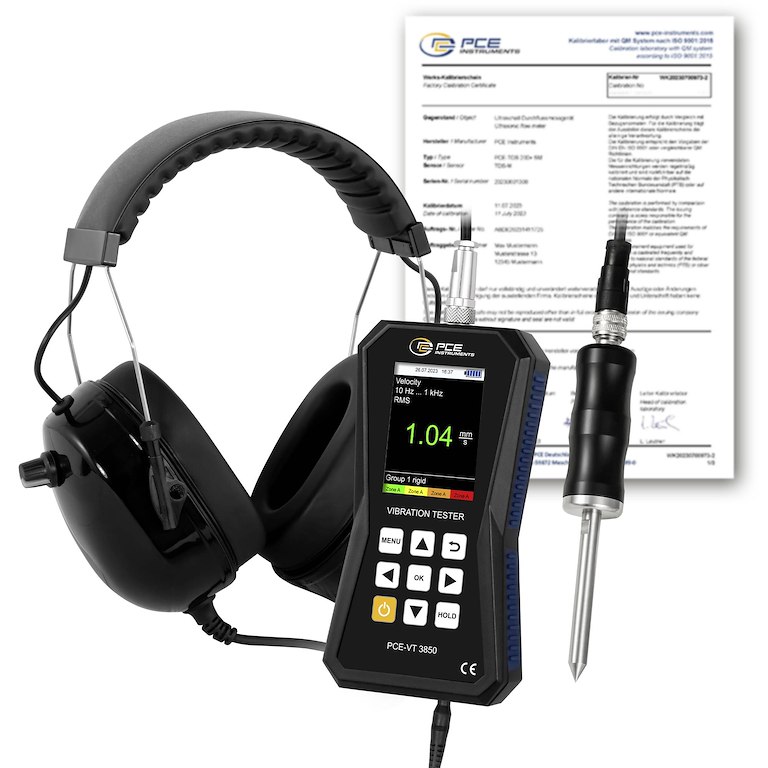 PCE Instruments PCE-VT 3850S-ICA uređaj za merenje vibracija