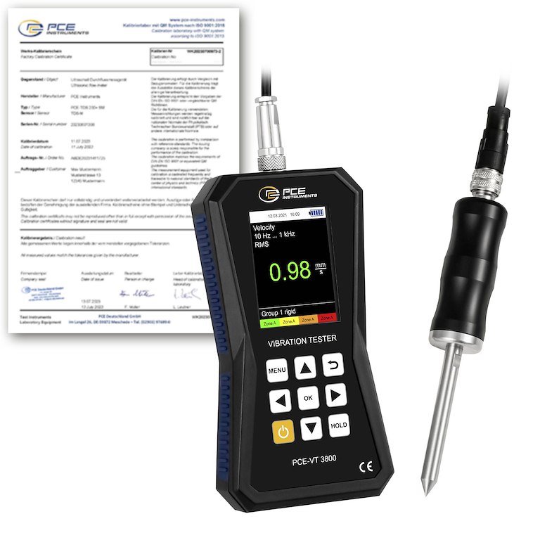 PCE Instruments PCE-VT 3800S-ICA senzor vibracija