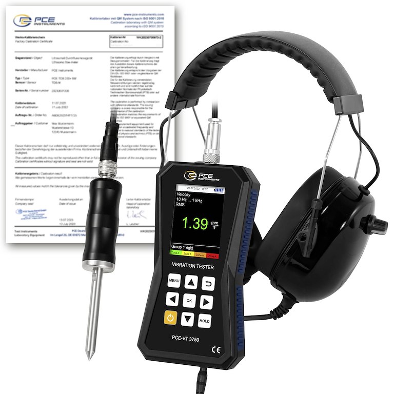 PCE Instruments PCE-VT 3750S-ICA uređaj za merenje vibracija