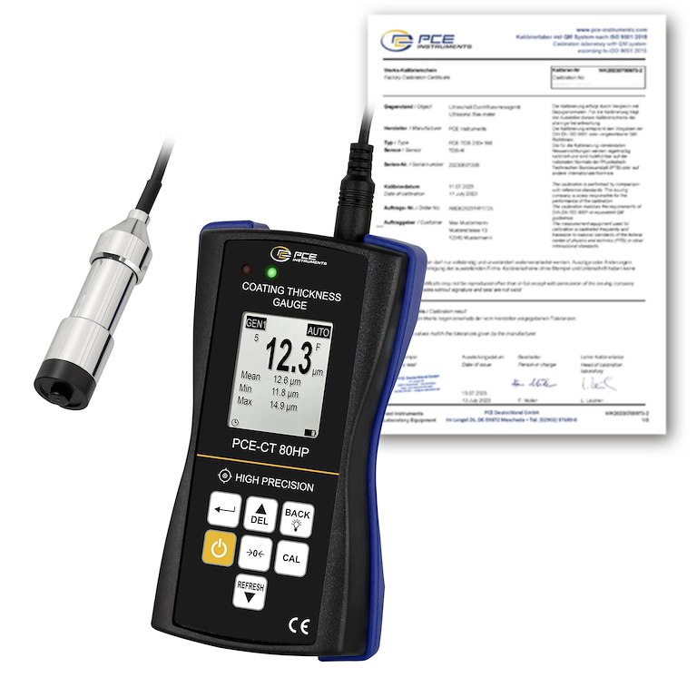 PCE Instruments PCE-CT 80HP-F5N3-ICA merač debljine premaza