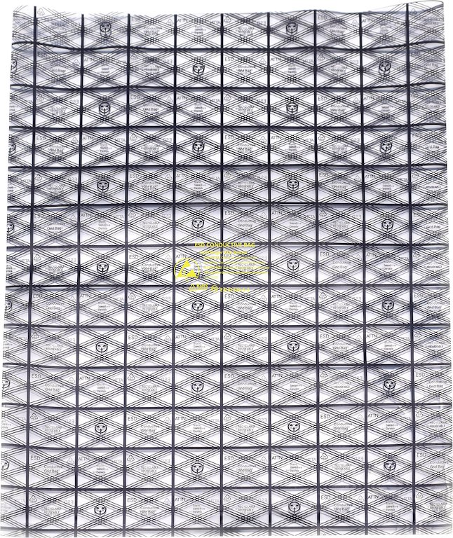 Quadrios ESD kesa, 10 delova, providna, provodna, dimenzije 300 mm x 400 mm