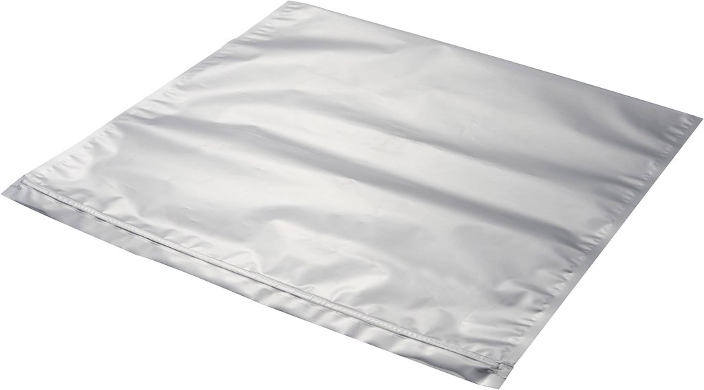 ESD kesa, srebrna, osigurana, dimenzije 457 mm x 457 mm
