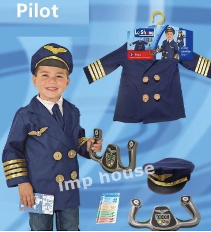 Pilot kostim model 2 – teget košulja, kapa i volan