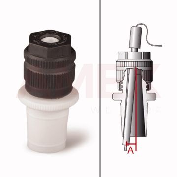 Fiting ROTH sa šlif NS 19/26, fliet GL 18, otvor 6 mm