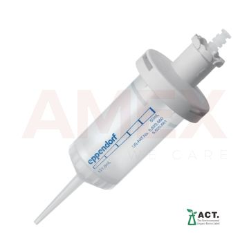 Nastavci za dozatore Eppendorf Combitips advanced, Biopur, 50 ml, svetlosivo, bezbojno, 100 kom. (4 kesa × 25 kom.), pojedinačno pakovano u blisteru, svaka kutija sadrži adapter