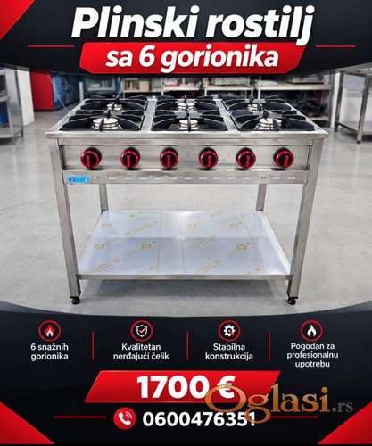 Sporet na plin sa 6 gorionika