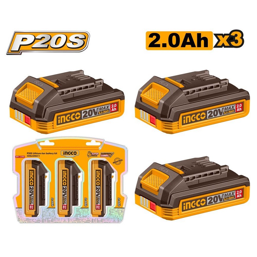BATERIJA SET 3X2AH COSLI240311E SUPER INGCO