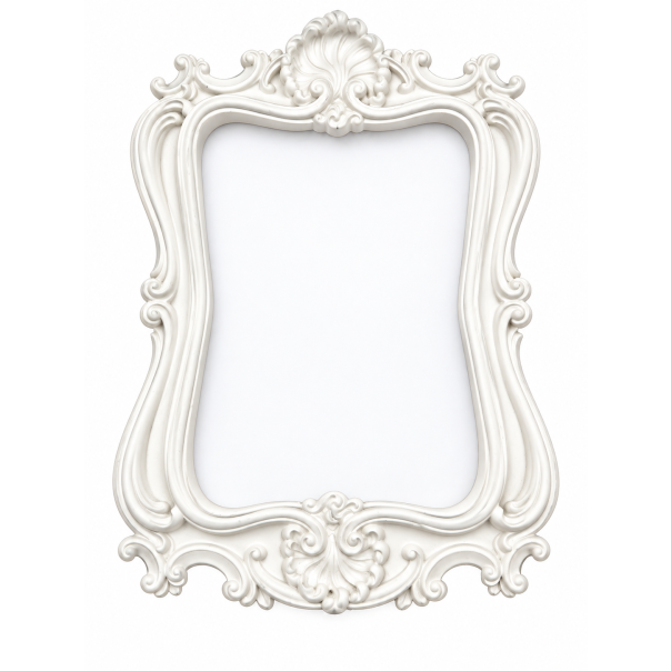 MKS Dekorativni ram za slike D15175-57 – beli barokni stil, 13 × 18 cm